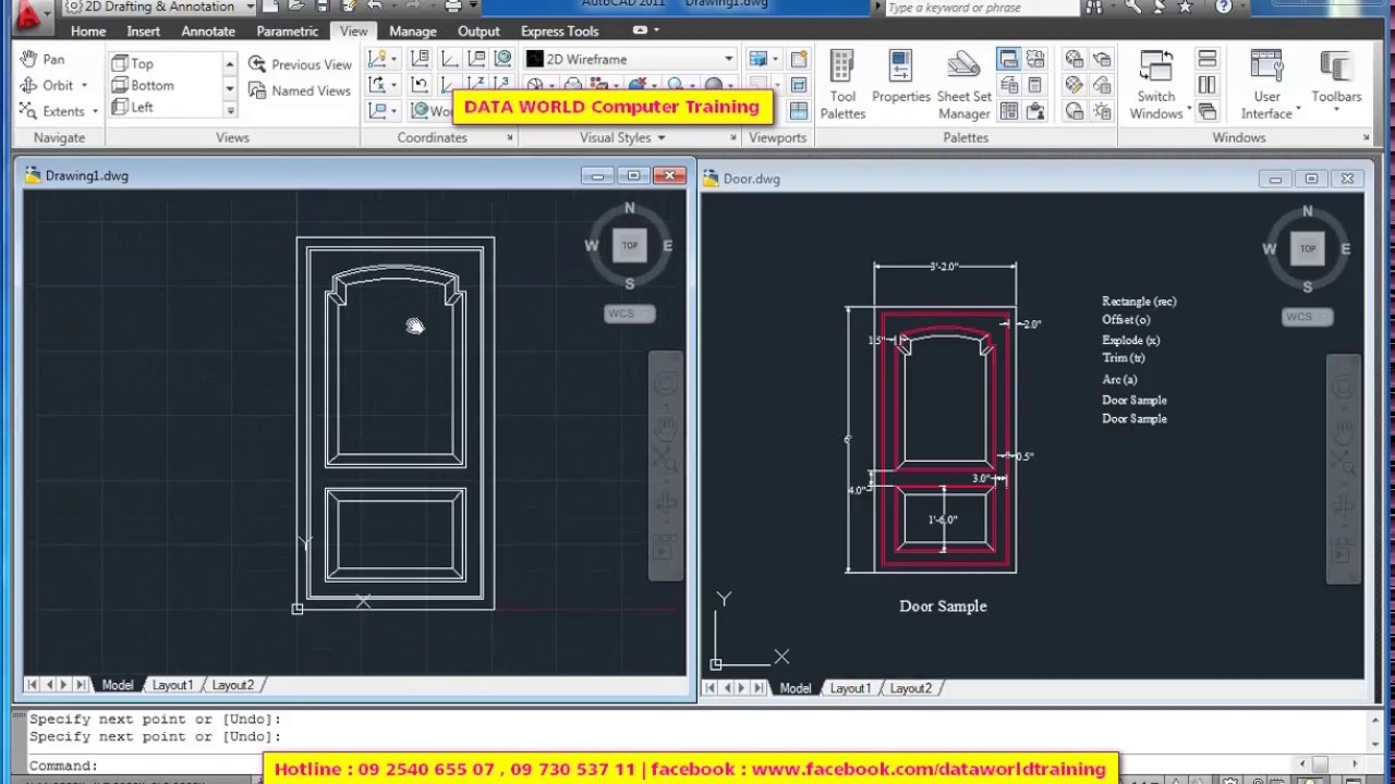 AutoCAD 2D Part 6) - YouTube
