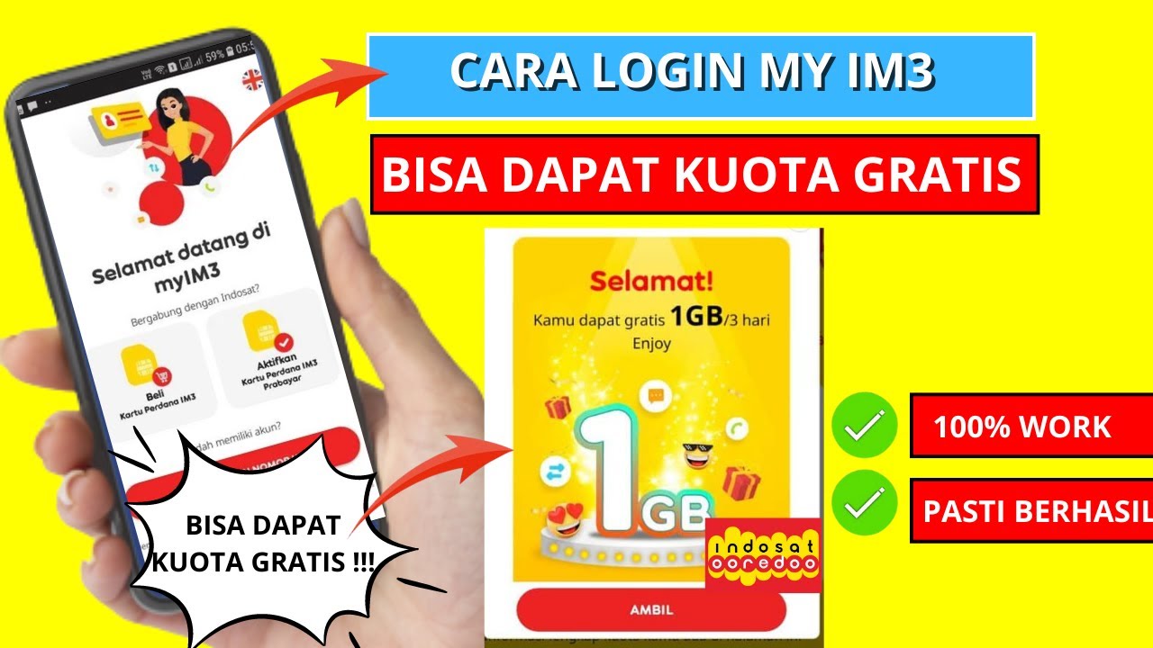 CARA LOGIN DI MY IM3 || BISA DAPAT KUOTA GRATIS - YouTube