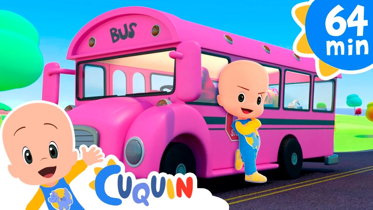 The Wheels On the Pink Bus 🚌 and more nursery rhymes by Cleo and Cuquin ...