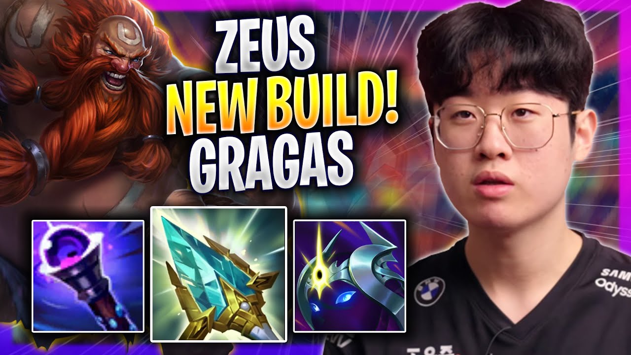 ZEUS TRIES NEW GRAGAS BUILD! - T1 Zeus Plays Gragas TOP vs Galio ...