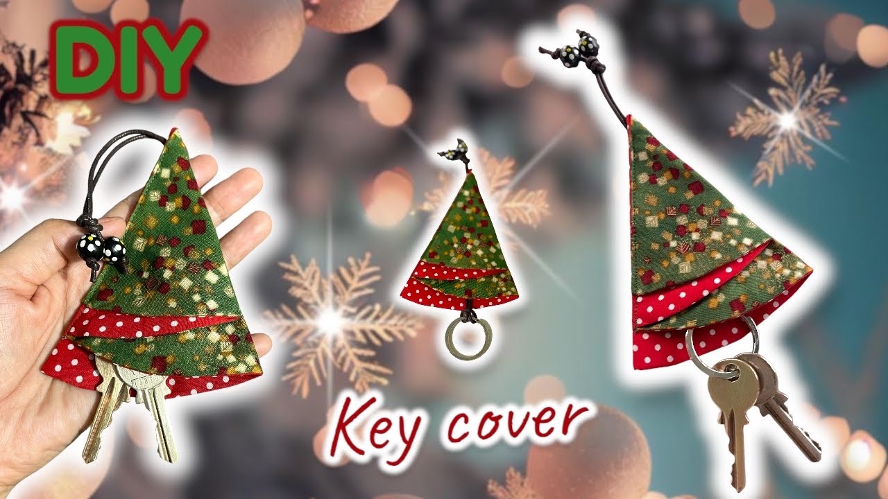 Diy 🎄Christmas Key Cover |Christmas gift ideas! #keycover #christmas ...