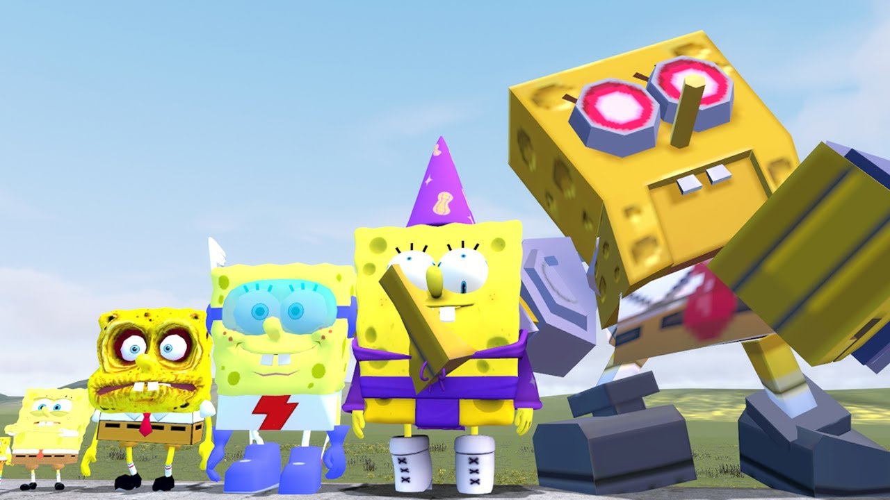 Evolution Of Spongebob To Become A Monster In Garry's Mod - YouTube