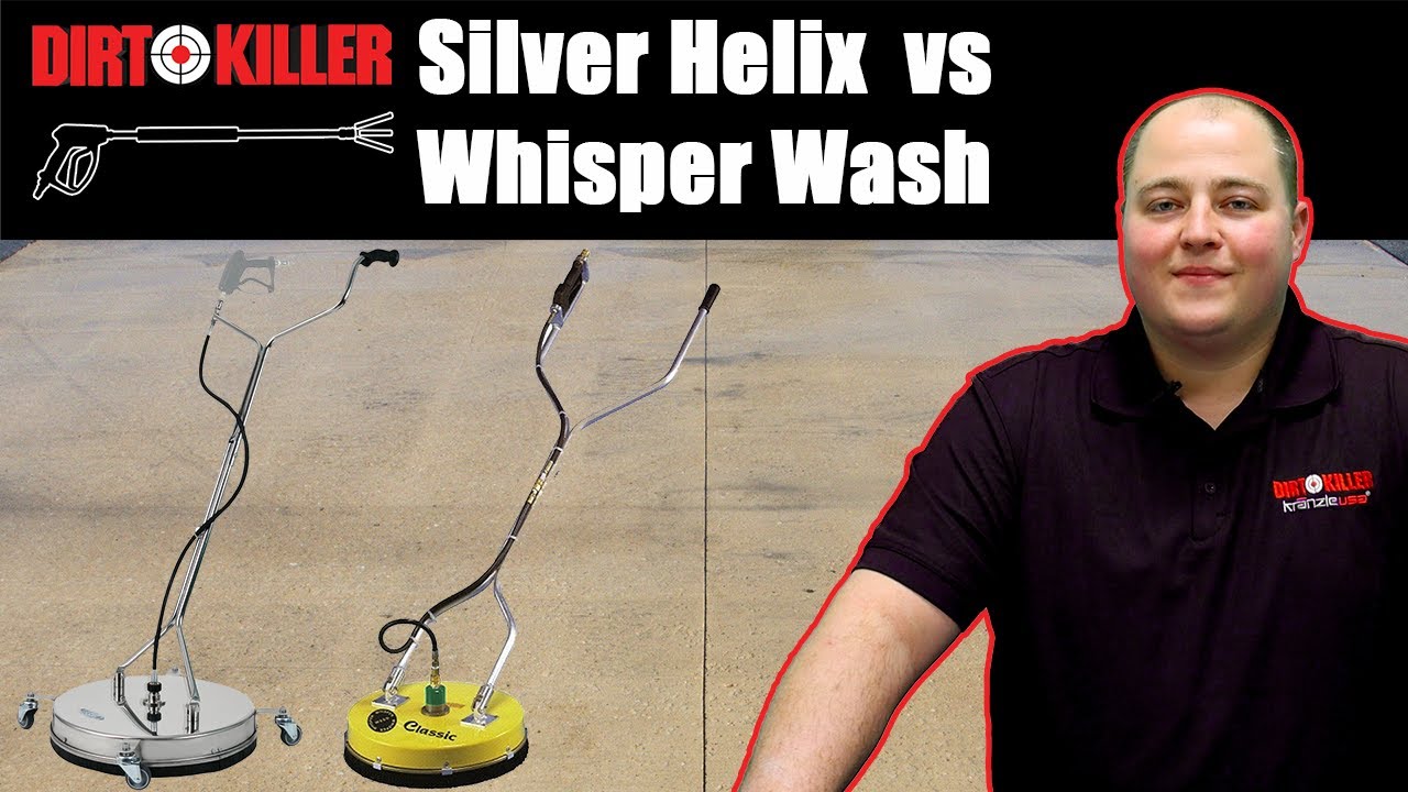 Dirt Killer Silver Helix Surface Cleaner vs Whisper Wash - YouTube