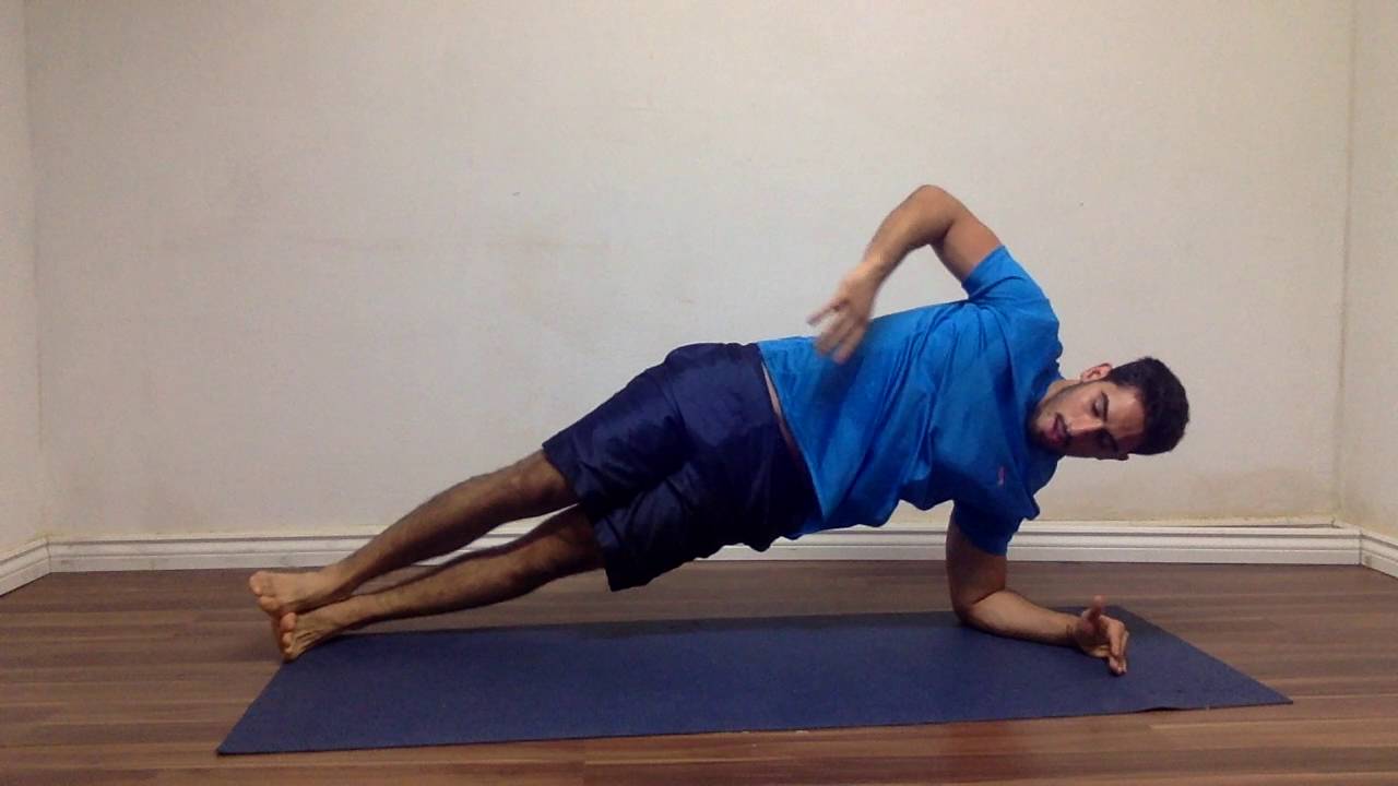 plank roll over - YouTube