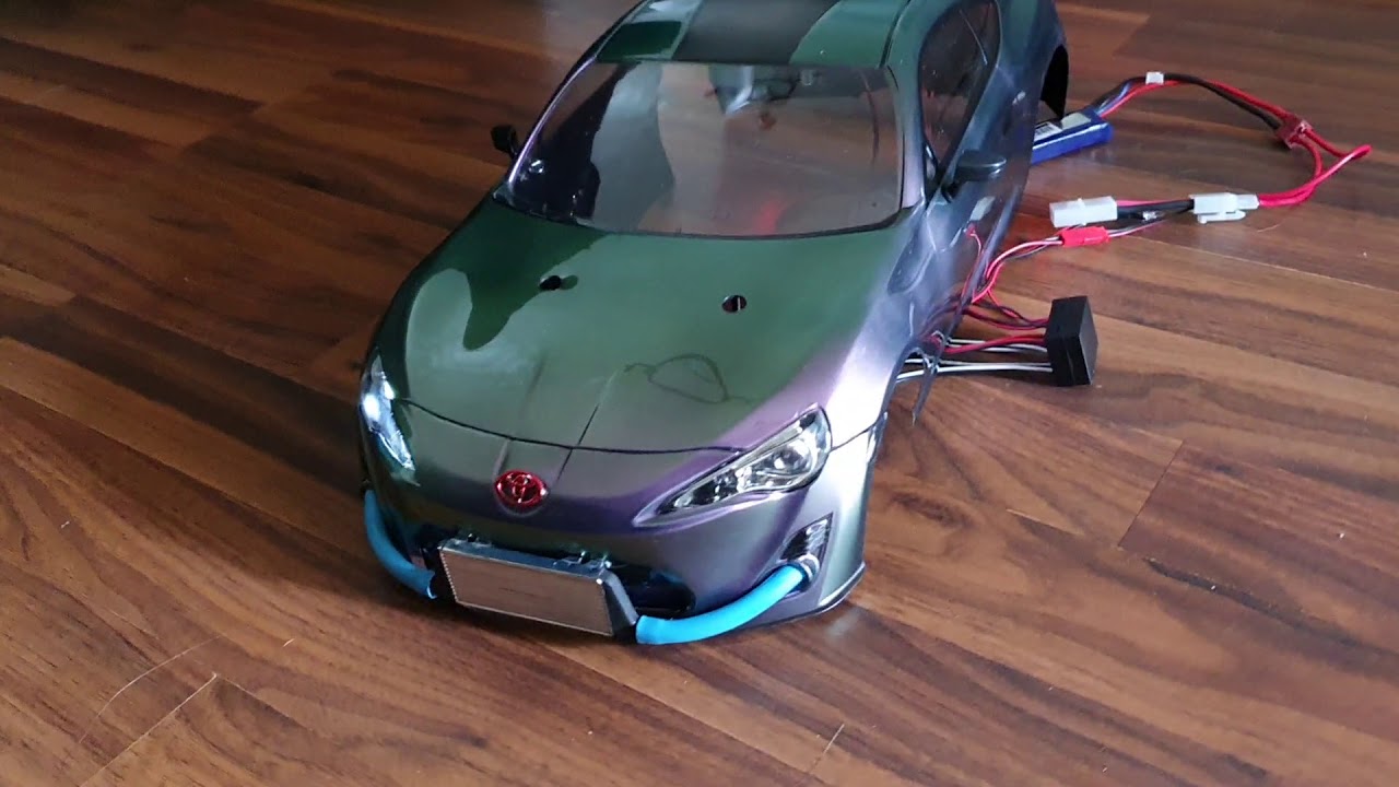 Tamiya tt02d with Toyota gt86 two tone paint - YouTube