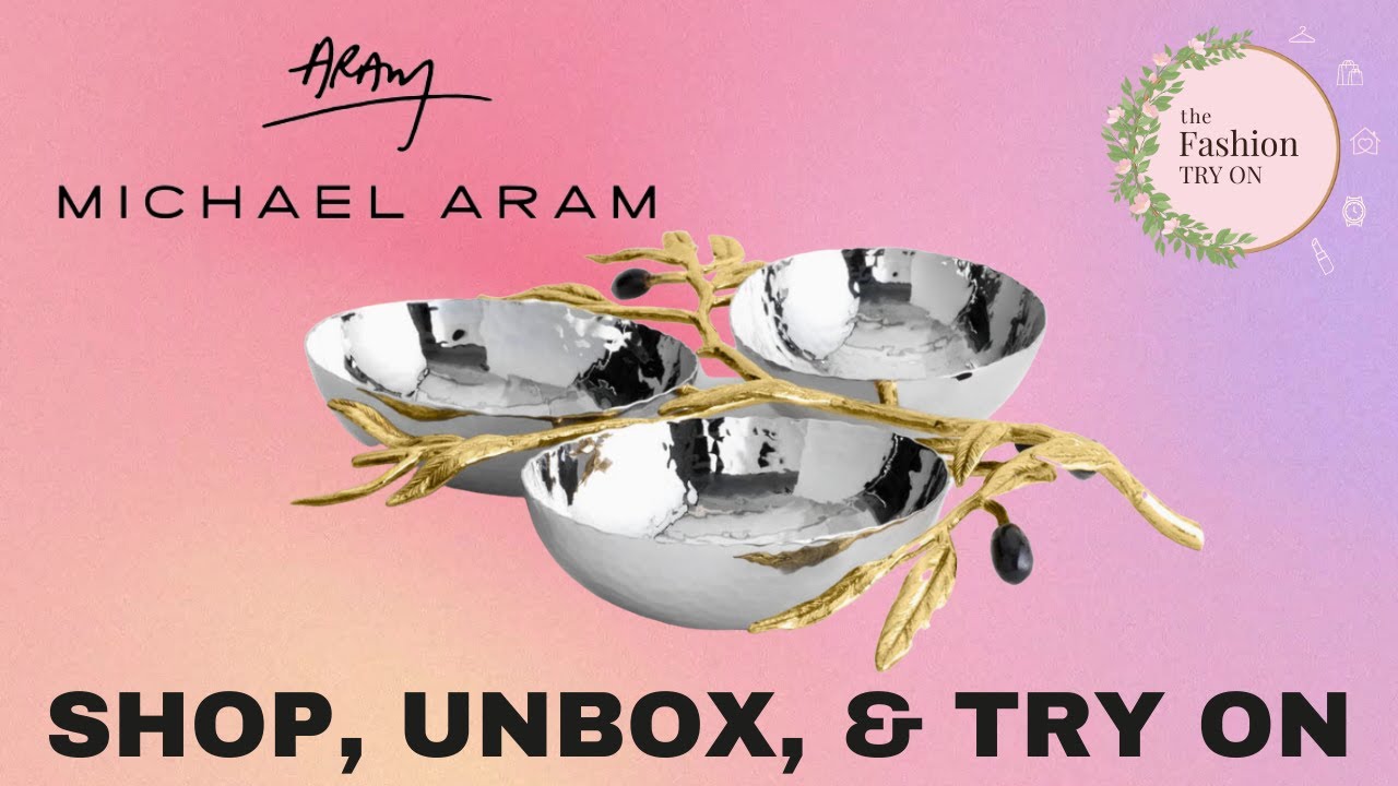 Michael Aram | Olive Branch Triple Dish UNBOXING | The Fashion Try On ...