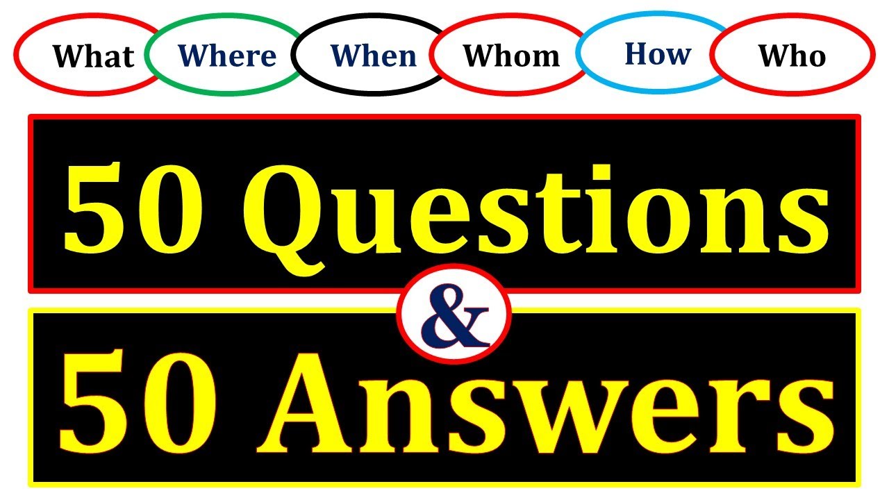 50 Questions - 50 Answers | Spoken English | English Conversation ...