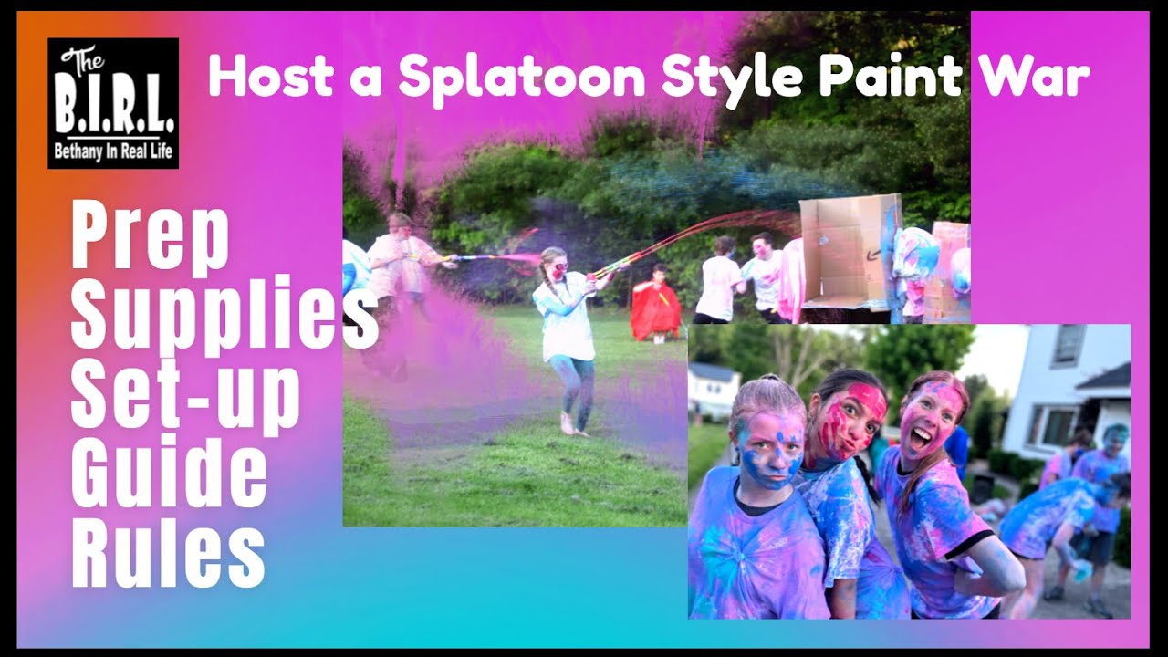 Host a Splatoon Style Paint War (Water Gun Battle) - YouTube