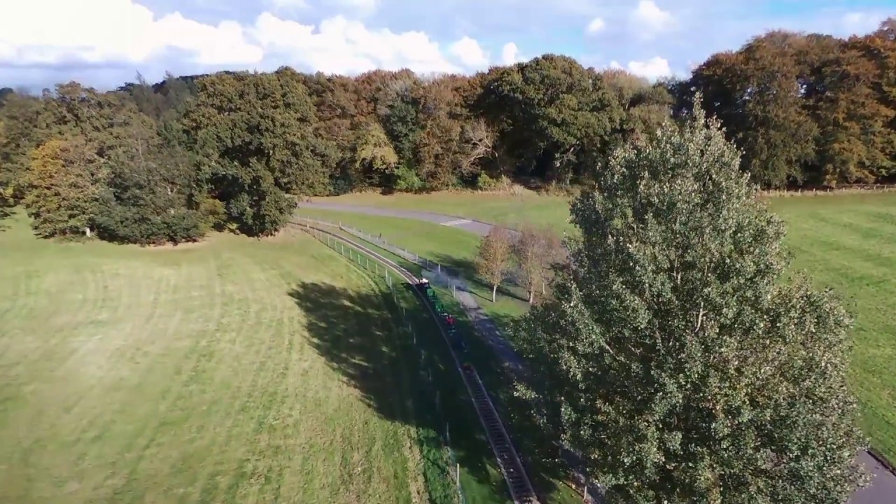 Delamont Miniature Steam Railway by Parrot Bebop 2 Drone - YouTube