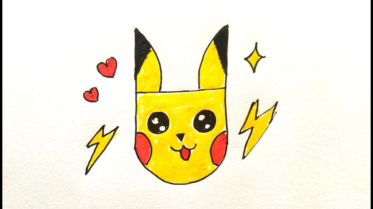 How to Turn H into Pikachu | Easy Pikachu Drawing from H - YouTube