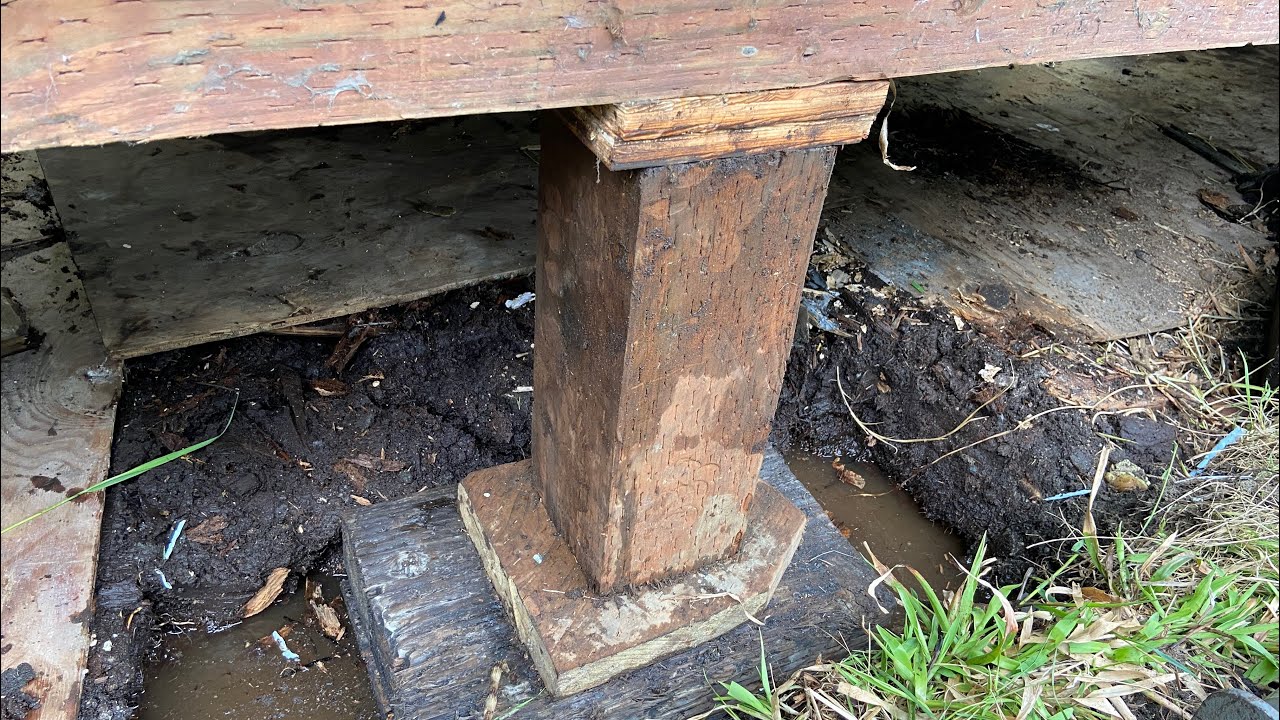 How To Install Floating Foundation Posts and Pads in Muskeg Alaska ...