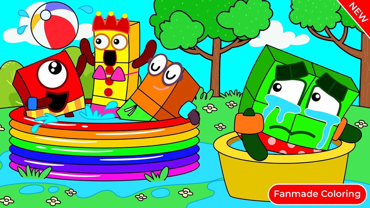 Don't Feel Jealous! Let's Play Together | Numberblocks Fanmade Coloring ...