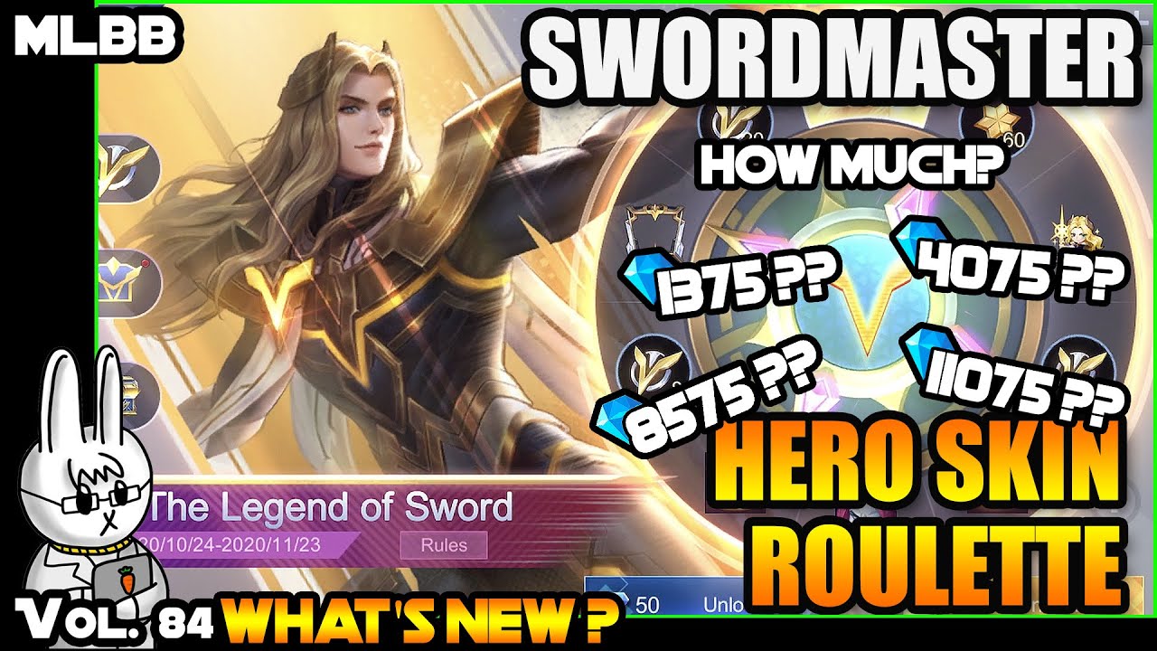 LANCELOT NEW SKIN SWORDMASTER HEROES ROULETTE EVENT - HOW MUCH ...