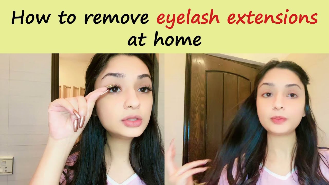 How to remove eyelash extensions at home #beautytips - YouTube