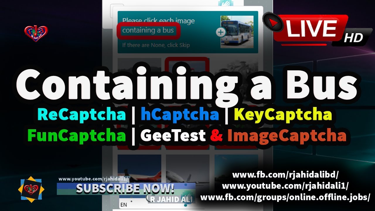 Containing a Bus | Solve hCaptcha | Demo | Make Money at Home - YouTube
