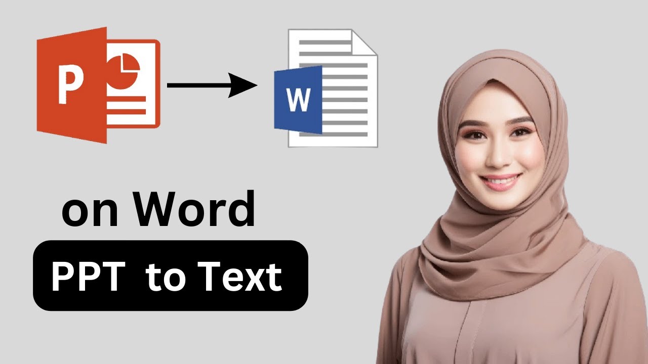 How to convert PPT file to Word txt | Presentation to Text on MS Word ...
