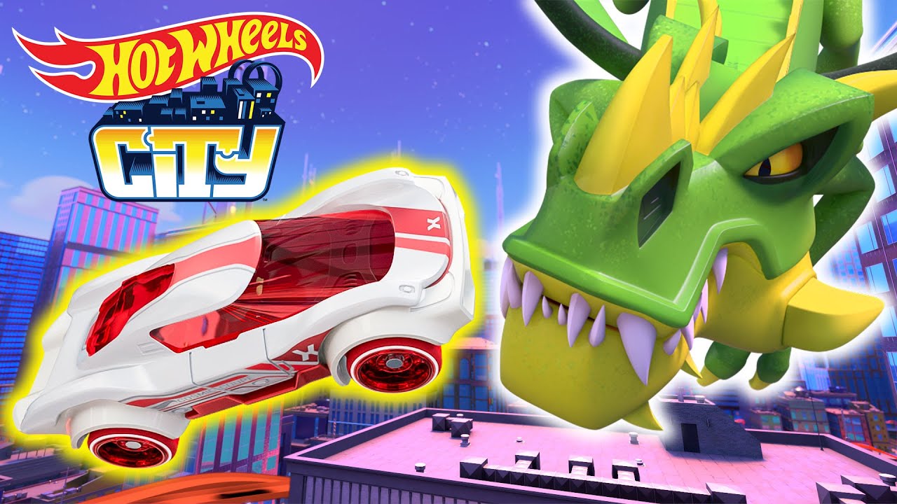 Hot Wheels City Crew Escape from Giant Creatures 😱 - Cartoons for Kids ...