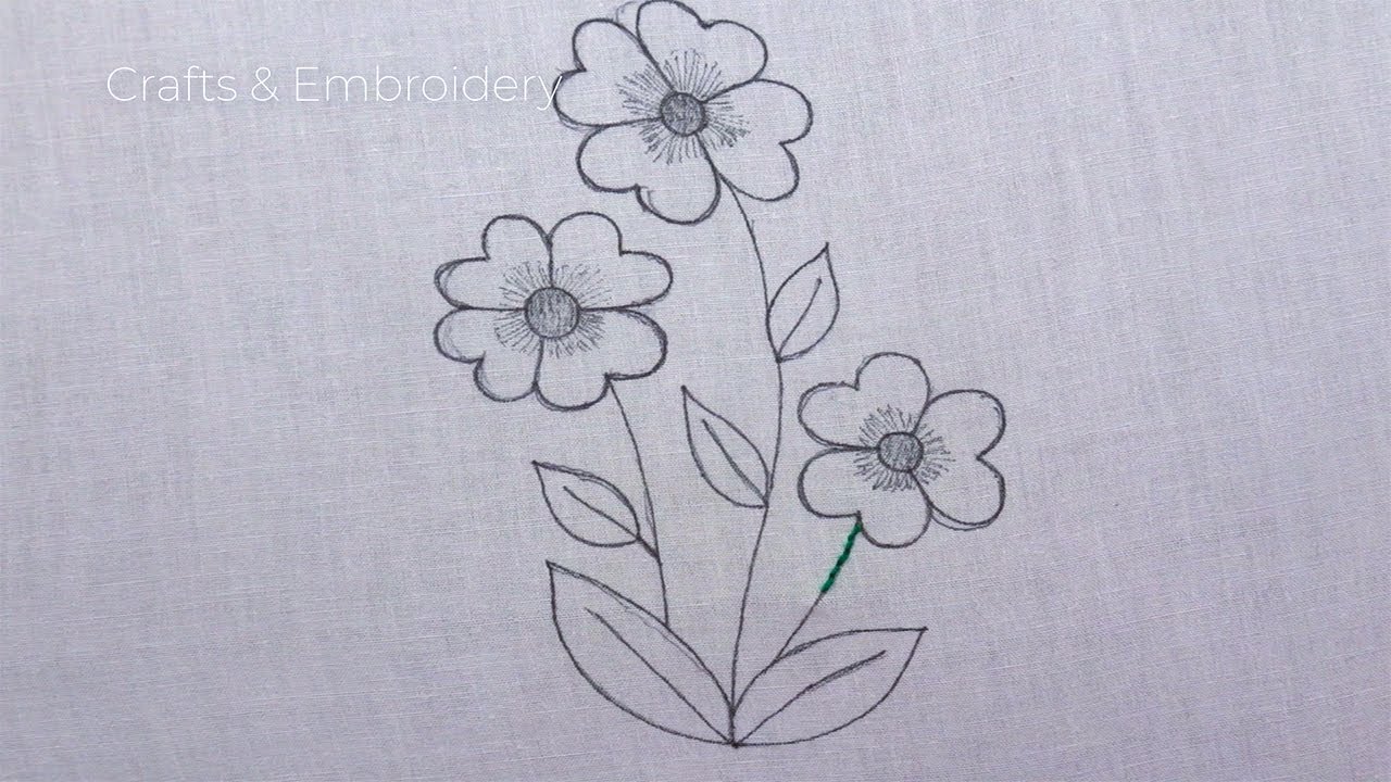 Amazing Hand Embroidery Tutorial - Easy Flower Embroidery Design For ...