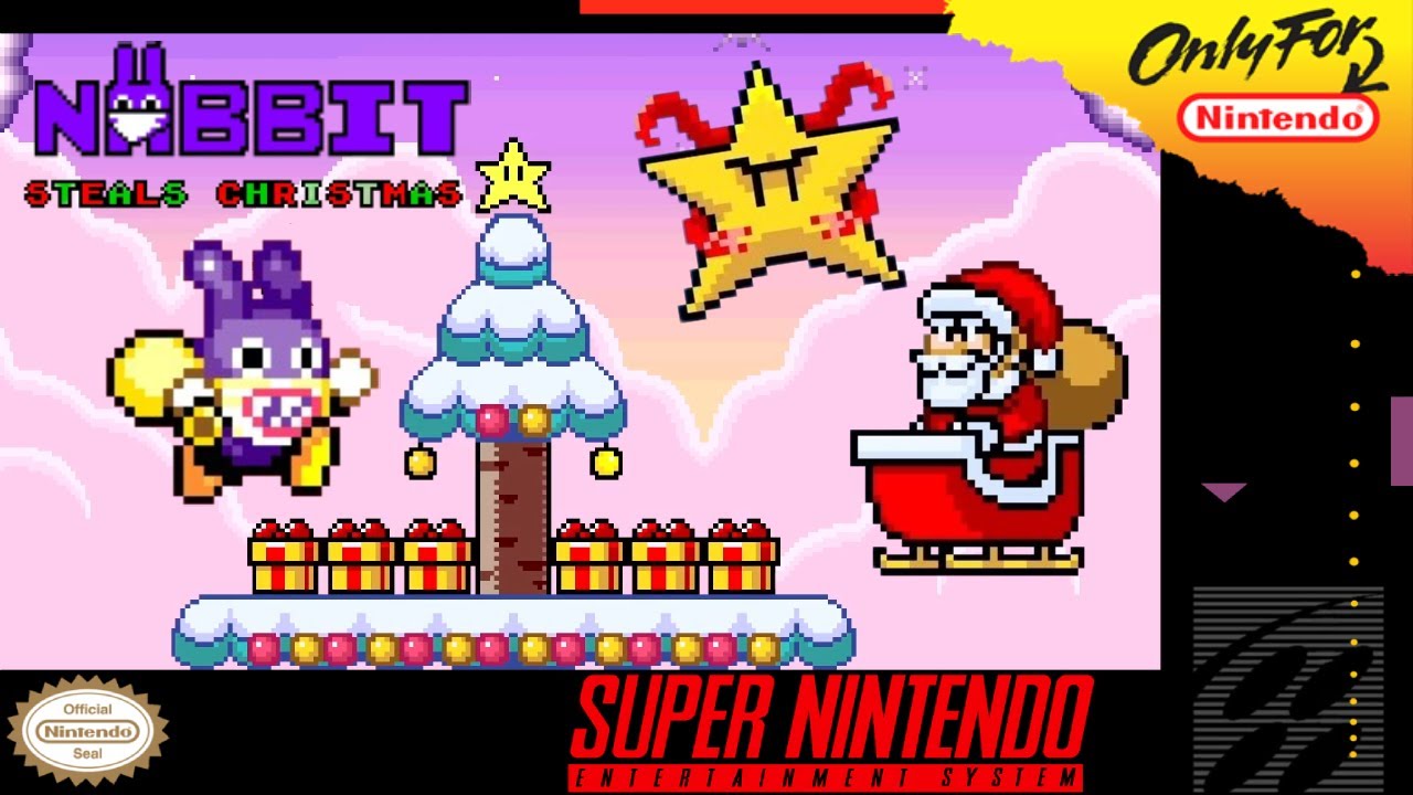 Nabbit Steals Christmas - Hack of Super Mario World [SNES] - YouTube