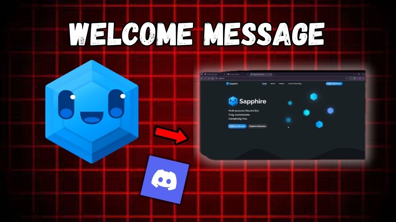 How to Setup Sapphire Bot Welcome Message | Discord Bot Welcome Set-up - YouTube