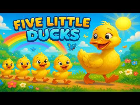 five little ducks quack, clap and smile | joyful counting rhyme