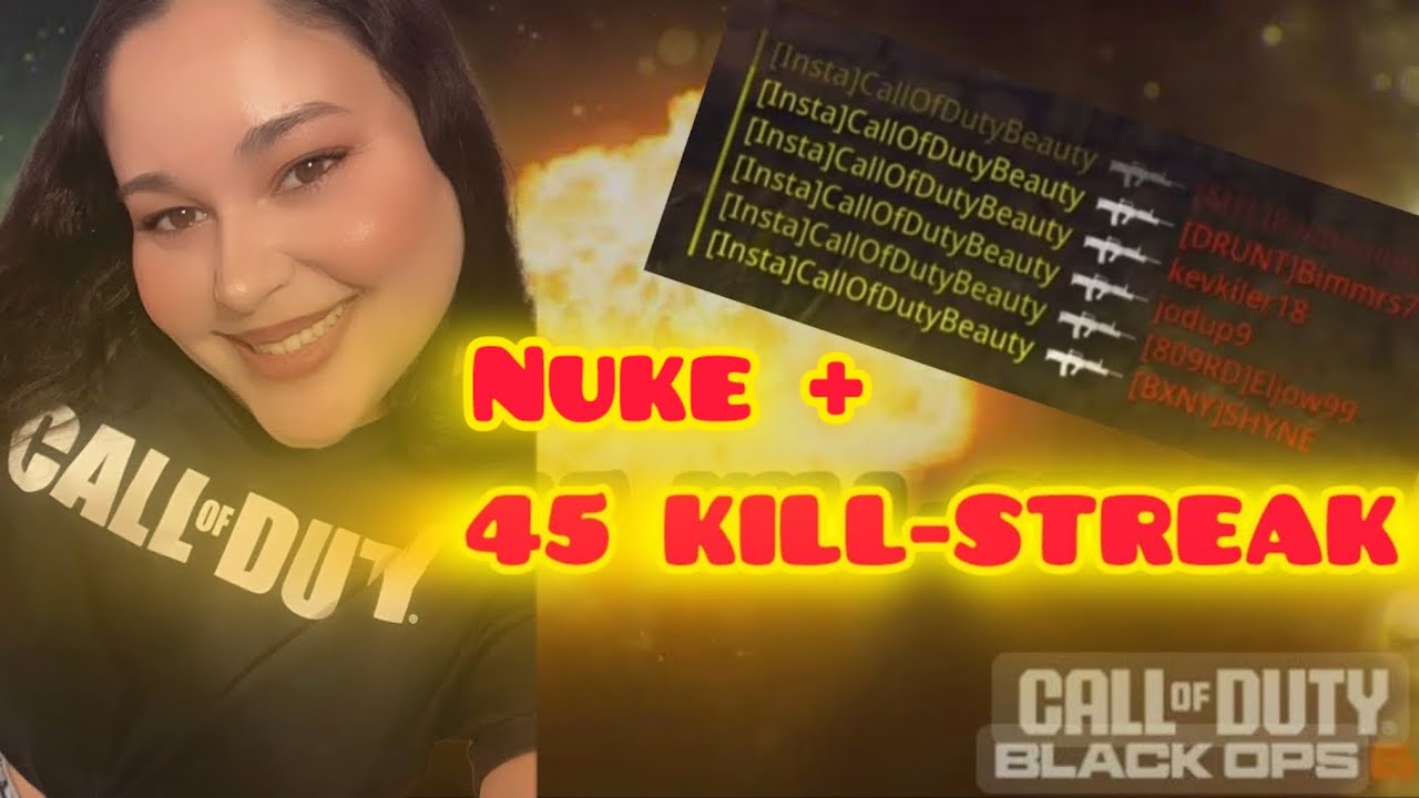 NUKE + 45 KILL-STREAK🎀 (GIRL GAMER) COD BO6 # callofduty#girl#nuke ...