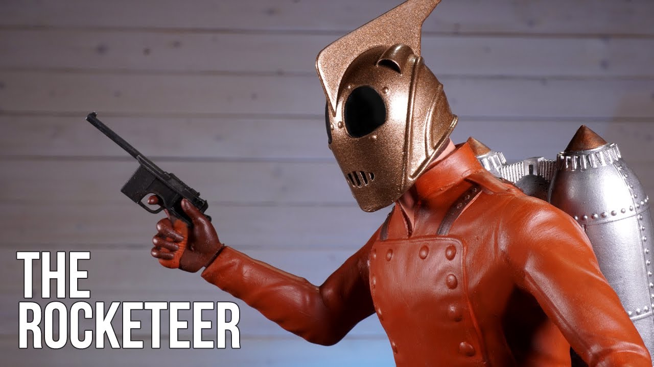How to Paint a 3D Printed Rocketeer 3D Resin Statue - YouTube