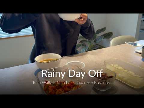 A Rainy Day Off in Japan | Rain Walk, Matcha & Simple Life