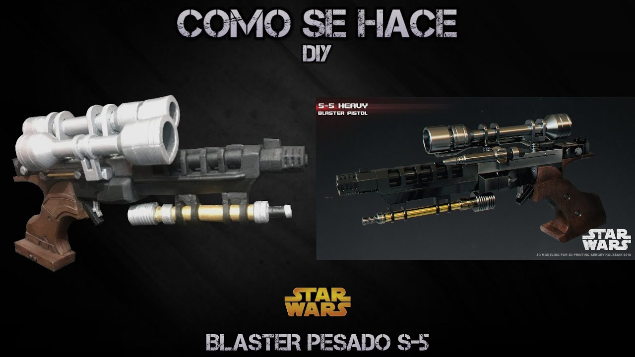 Como Se Hace: Blaster Pesado S-5 - Star Wars Goma Eva DIY - YouTube