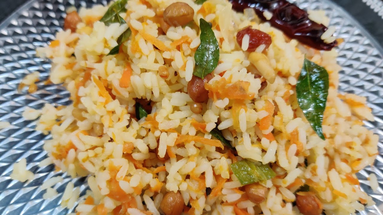 Carrot Rice / Carrot Saatham / கேரட் சாதம் / Easy Lunch Box Recipe ...