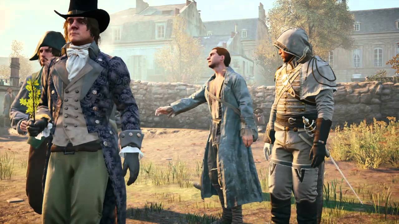 Assassin's Creed Unity: More Inappropriate NPCs in Cutscenes - YouTube