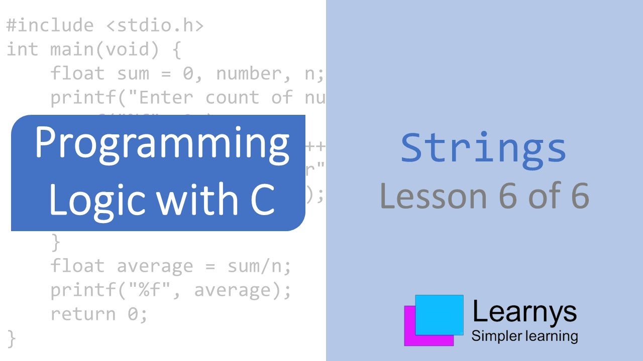 Strings in C Programming Language Video 6 of 6 - YouTube