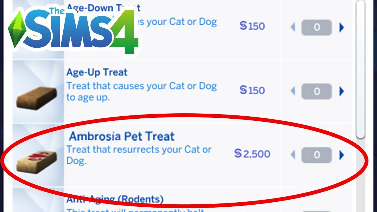 How To Buy/Get Pet Ambrosia Treat - The Sims 4 - YouTube