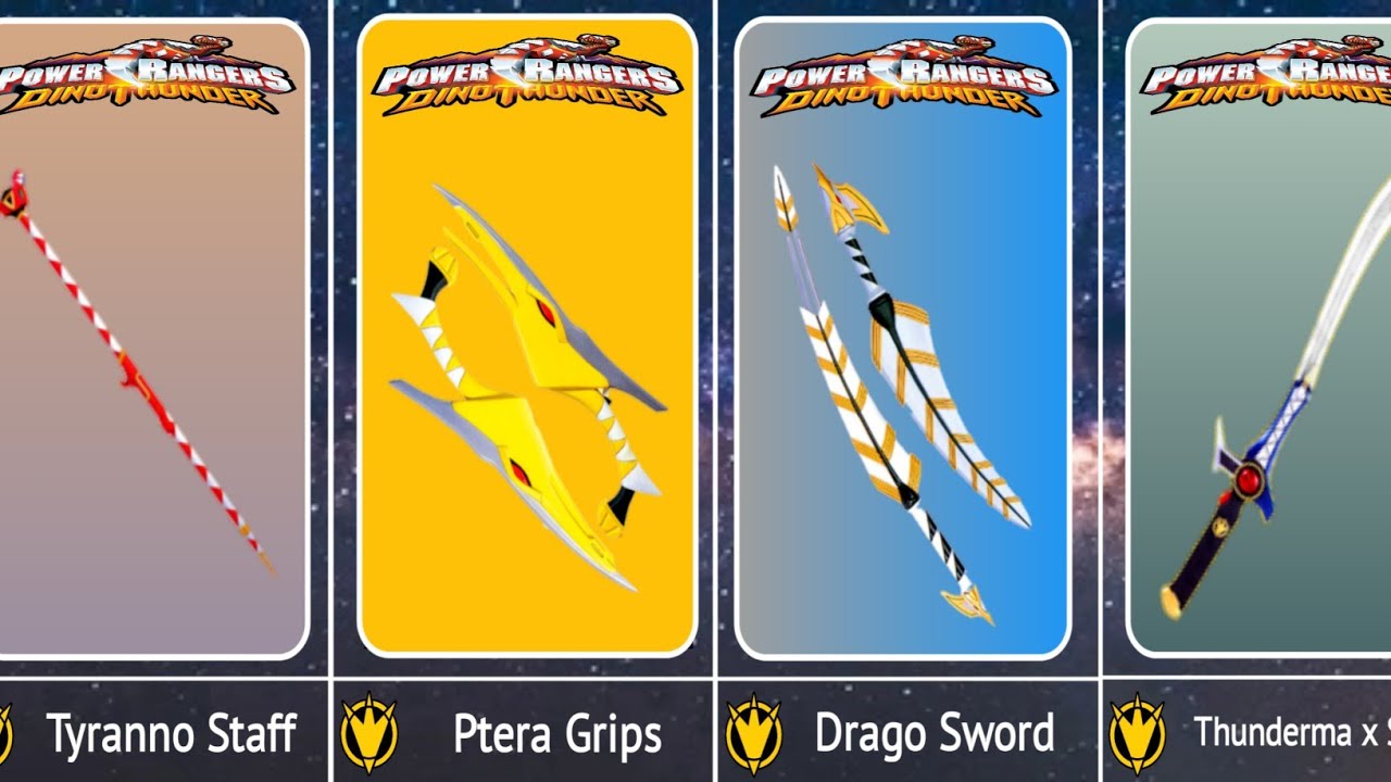 Power Rangers Dino Thunder Arsenal List | Power Rangers ⚡|| - YouTube