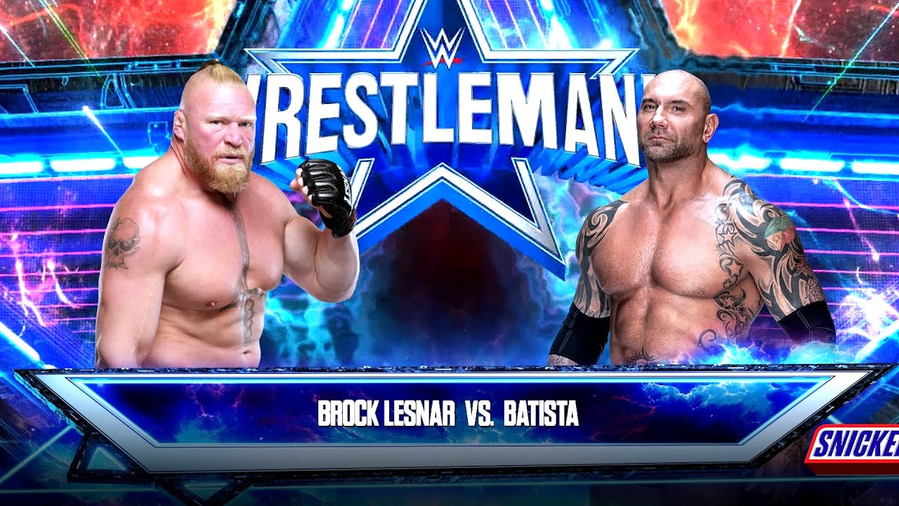 WWE Brock Lesnar VS Batista Full Match || Brock Lesnar Angry Moments ...