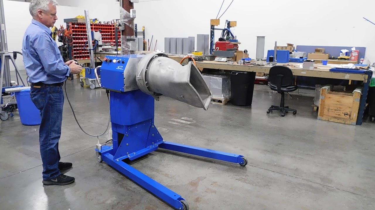 Ergo Chief Mobile heavy duty motorized work positioner. - YouTube