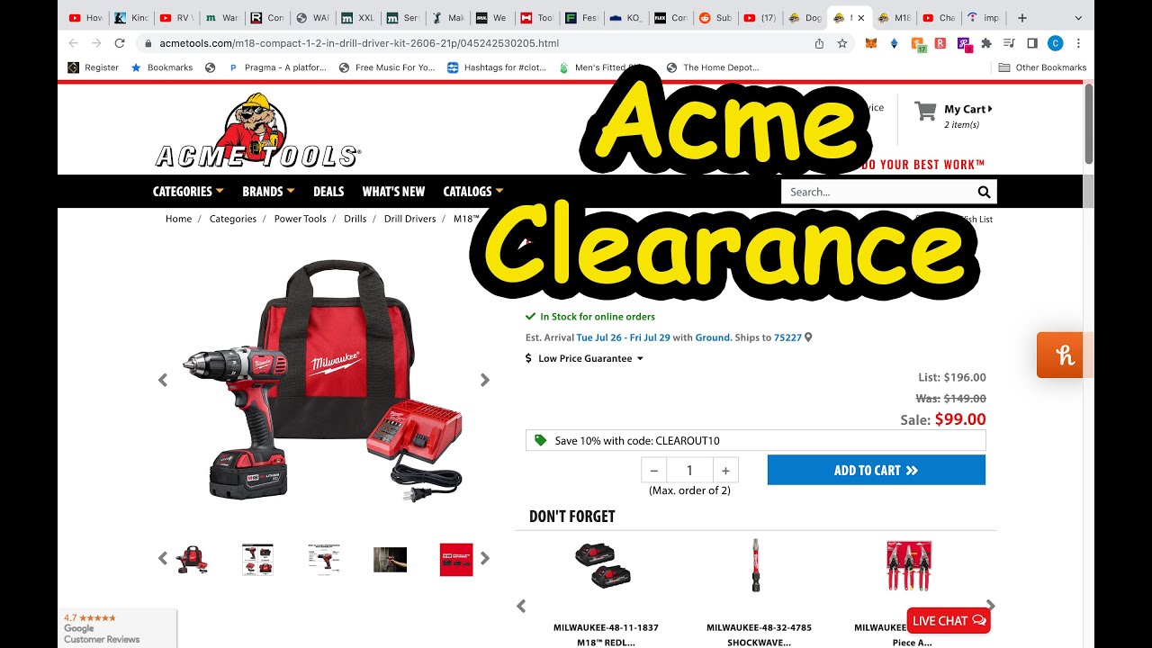 Acme Tool Milwaukee and Bosch Deals - YouTube