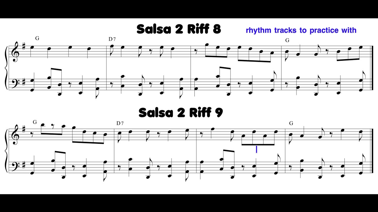 Two Salsa piano examples from the book Latin Solo Series for Piano ...