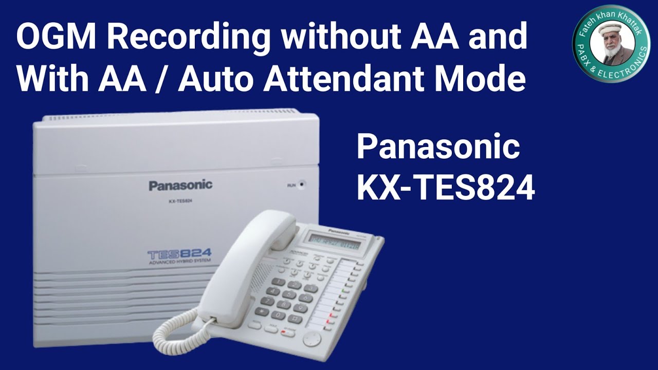OGM | DISA Recording / Activation | Panasonic KX-TES824. - YouTube