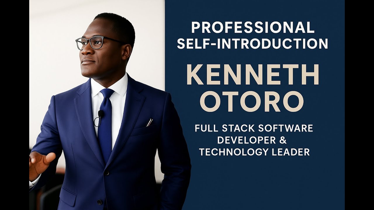 Meet Kenneth Otoro - Tech Innovator - YouTube