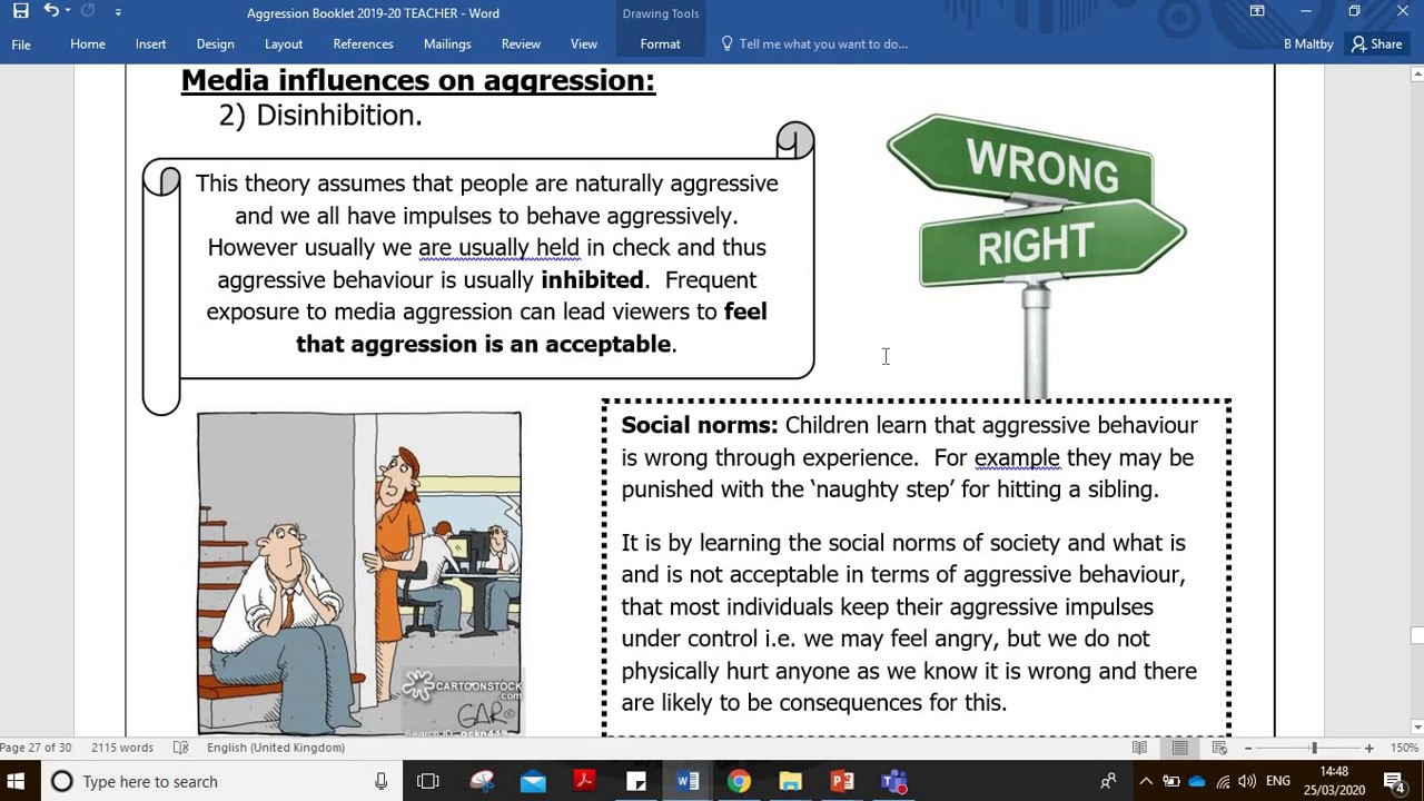 Year 13 PSYCHOLOGY - Disinhibition and media violence - YouTube