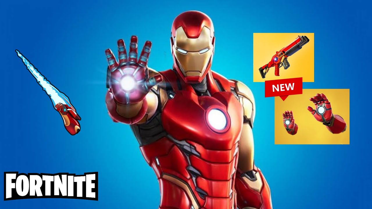 WINNING A GAME OF FORTNITE USING ONLY THE IRON MAN WEAPONS - YouTube