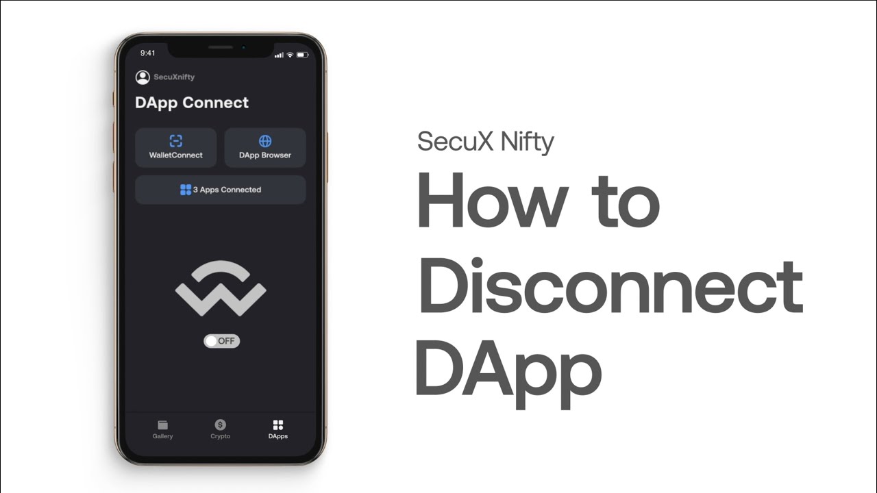 SecuX Nifty - How to Disconnect dapps Safely - YouTube