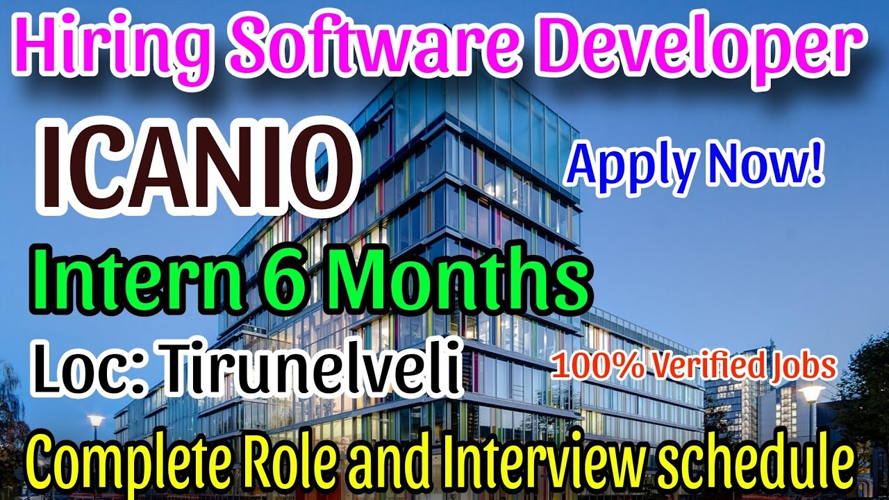 💻 ICANIO Hiring Software Developer Intern | Freshers | Internship Opportunity 2025 | Apply Now ...
