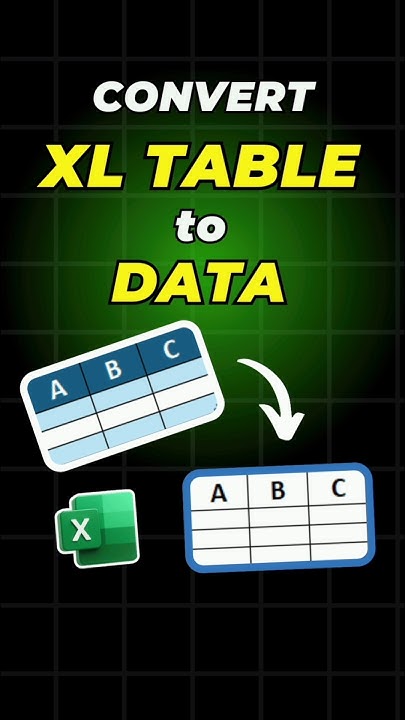 How to convert table to normal range in Excel! #exceltable #exceltricks ...