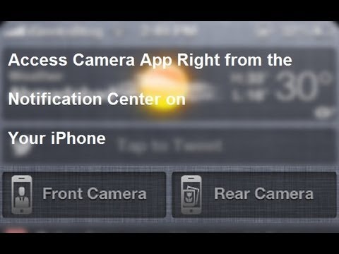 How to Access iPhone Camera From the Notification Center with Kamera ...