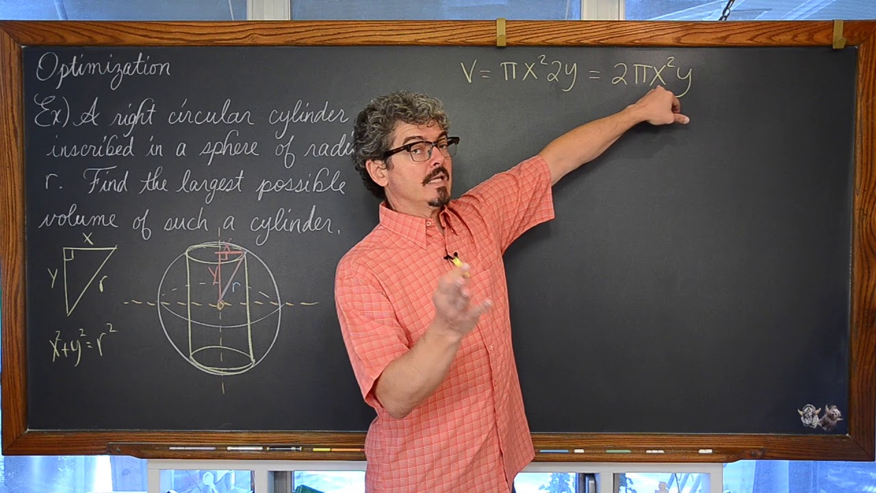 Optimization Cylinder in Sphere with Radius r - YouTube