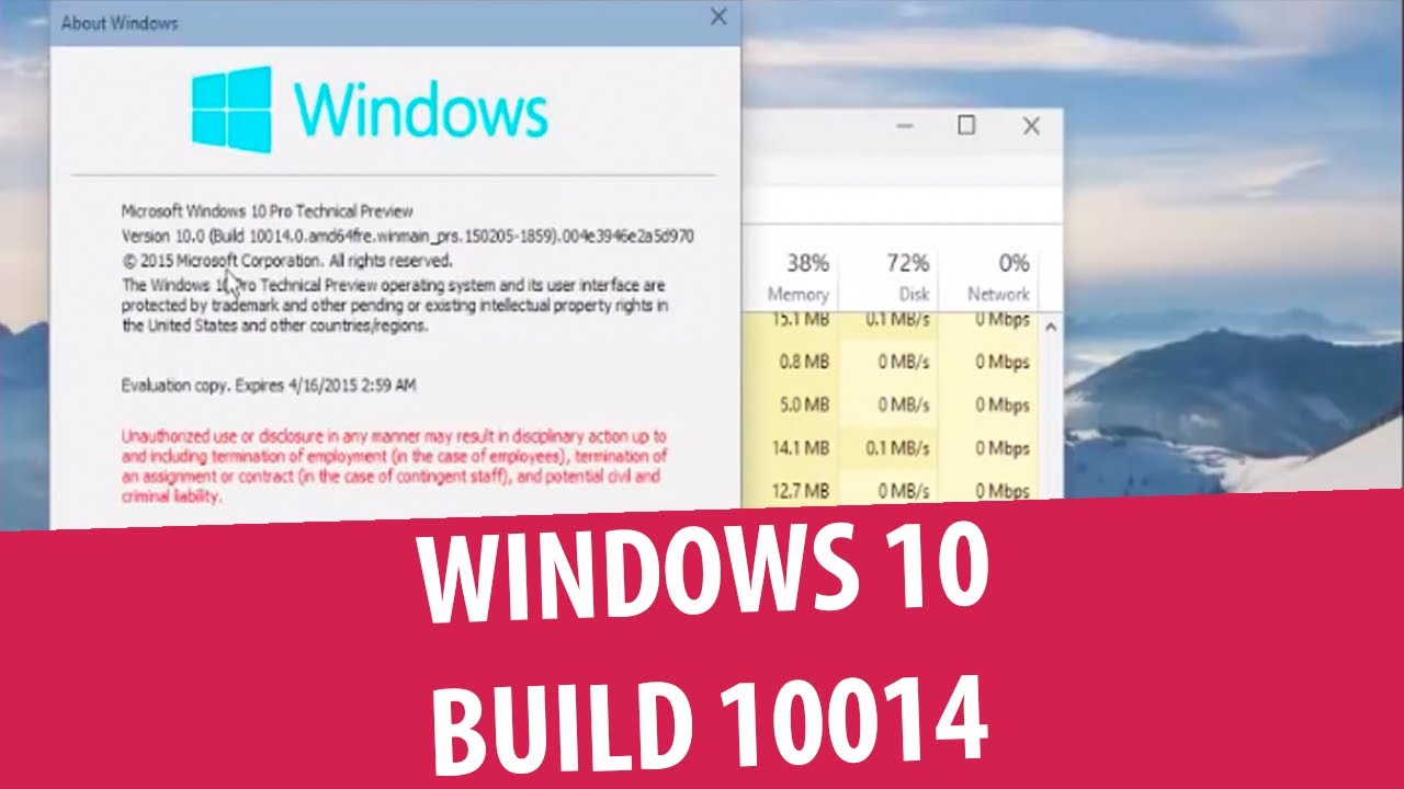 Windows 10 Technical Preview build 10014 - YouTube