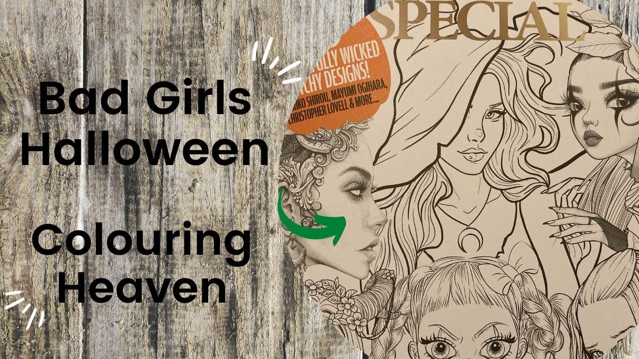Bad Girls Halloween Special - Colouring Heaven //Adult Colouring Book ...