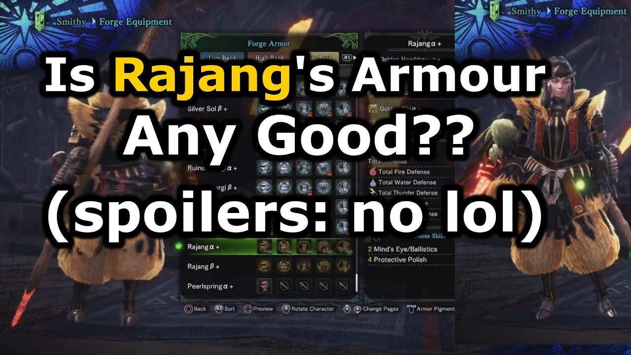 MHW - Is the Rajang Armour Set Any Good?? (Iceborne) - YouTube